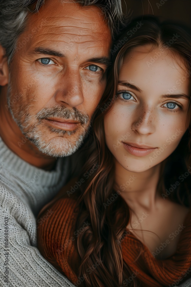 Age gap love between two people of different generation groups. Romance ...