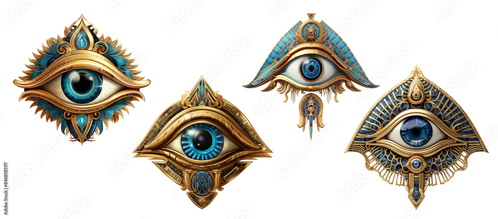 Eye of Horus Realistic High Detail - Isolated Transparent Background ...
