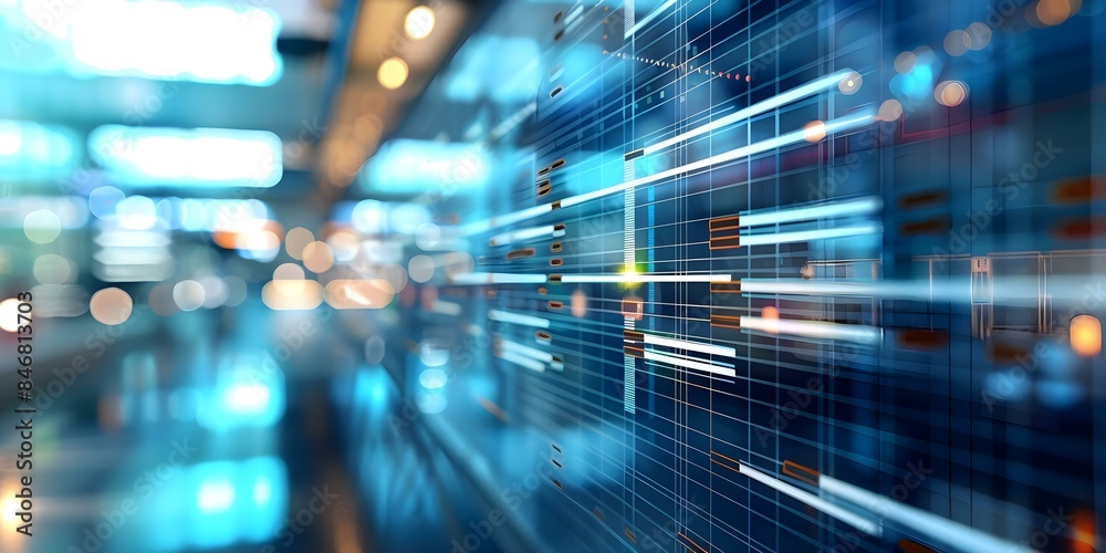3D Gantt chart visually tracks project milestones and resource ...