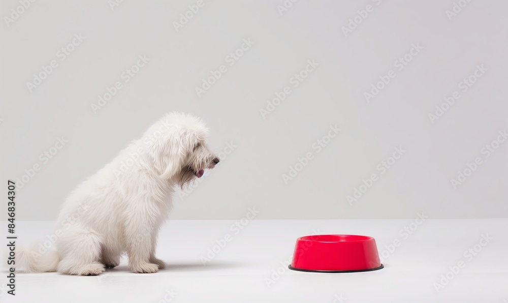 Old English Sheepdog (Bobtail) sitting on the ground with its tongue ...