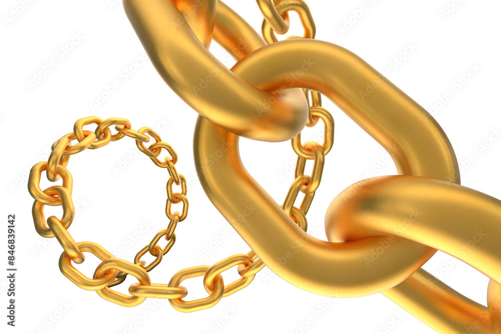 Gold chain twisted into a spiral. Making a gold chain according to your ...