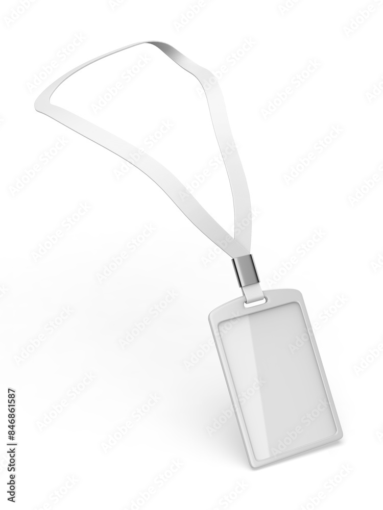 Id cards in transparent plastic cases template, 3d illustration. Stock ...