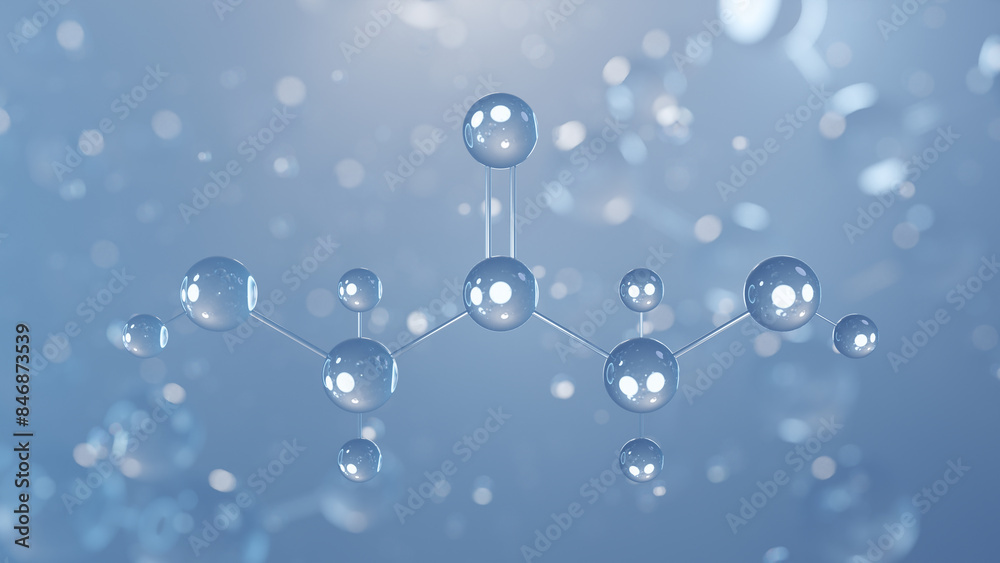 dihydroxyacetone molecular structure 3d, glycerone, structural chemical ...