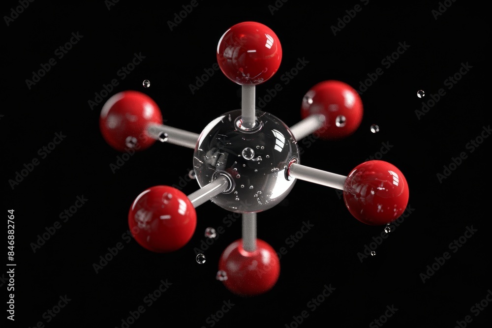 Detailed molecular model of pfas 3d structure for in depth analysis and ...