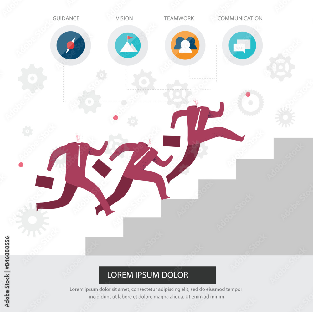 Timeline project planning, work progress milestone or step to success ...