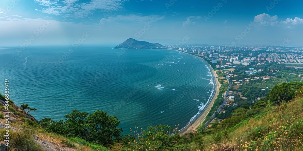 Kailasagiri in Visakhapatnam India skyline panoramic view Stock Photo ...