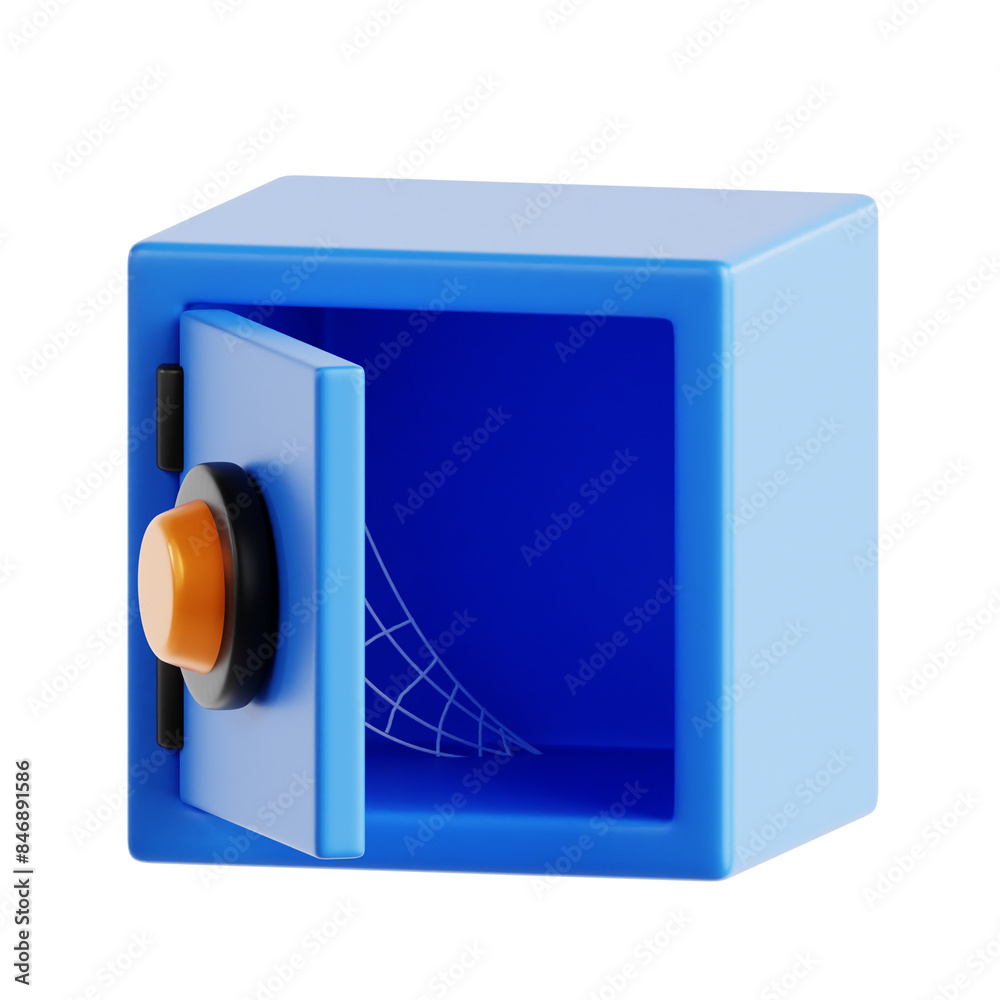 opened empty savebox with net spider inside box for broke financial ...