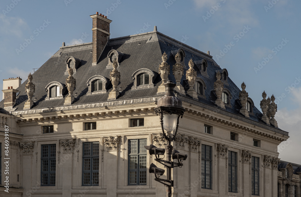 France, Paris - Jan 03, 2024 - Exterior architecture of Institute de ...