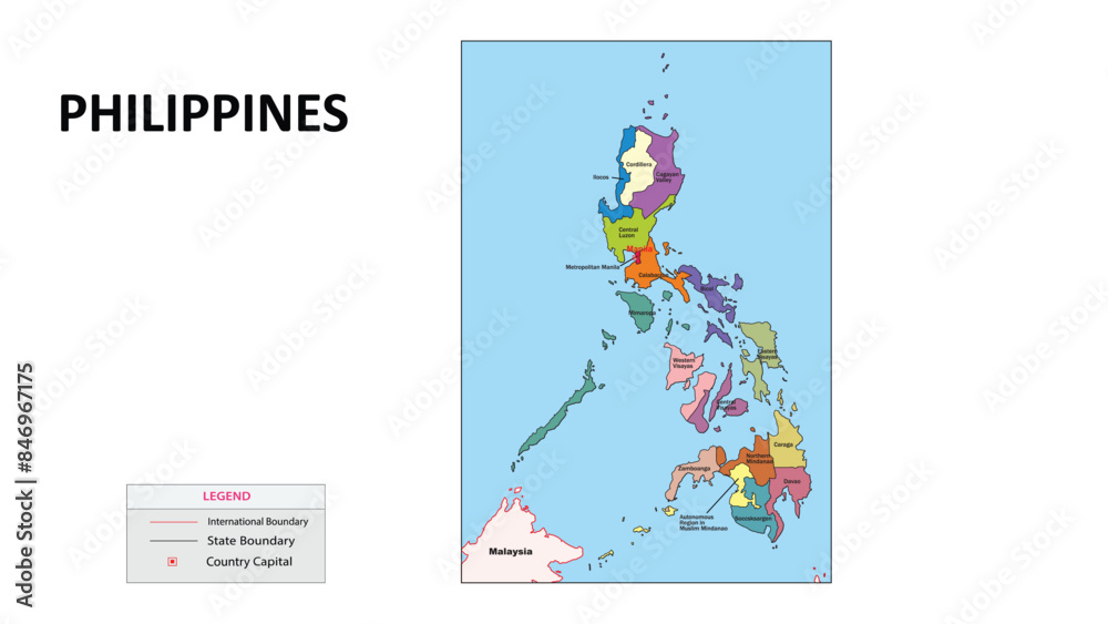 Philippines Map. State map of Philippines. State map of Philippines in ...