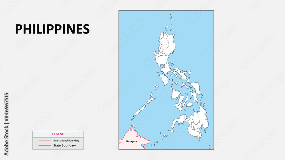 Philippines Map. States map of Philippines. Political map of ...