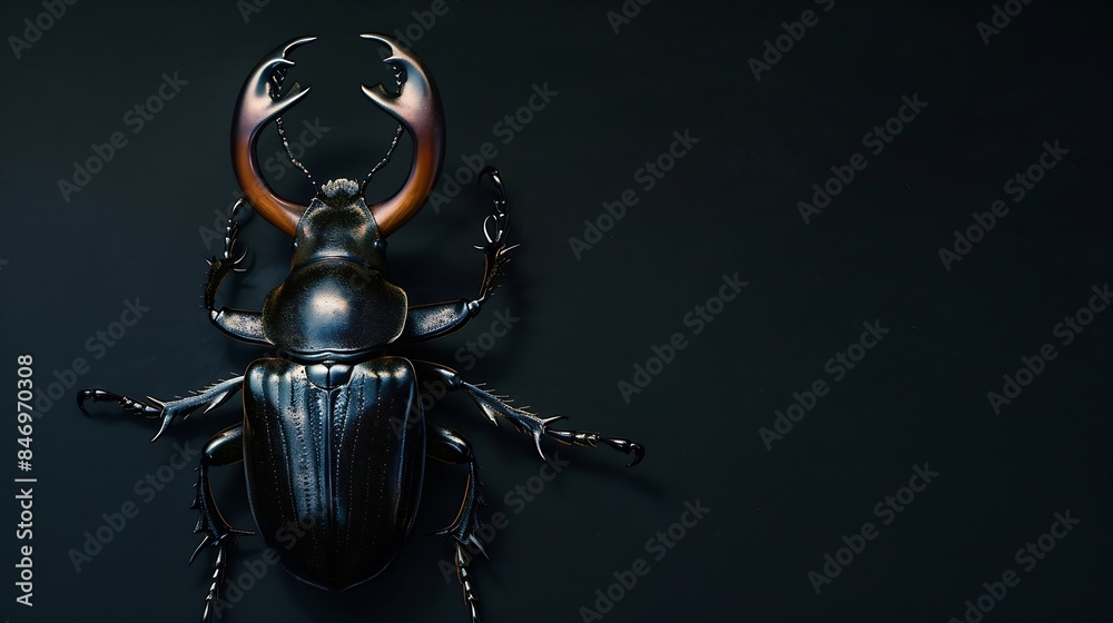Lucanus cervus the European stag beetle is one of the bestknown species ...