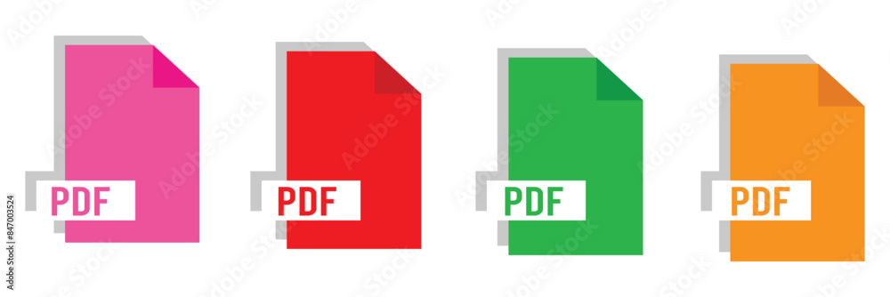 collection of pdf icons | pdf icon sheet | black, white and red pdf and ...