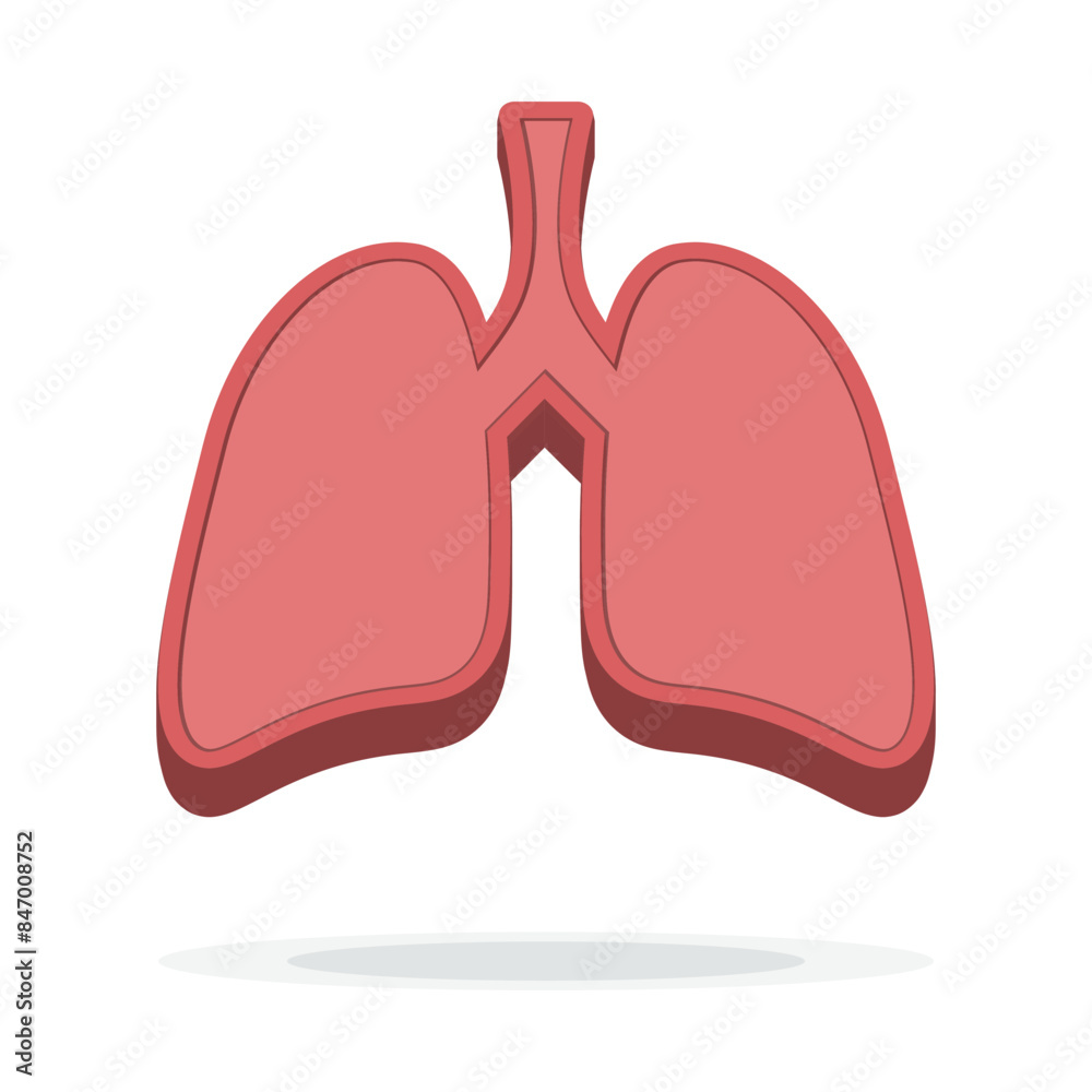 3D Lungs human internal organ Vector Icon Design Template. 3d Human ...