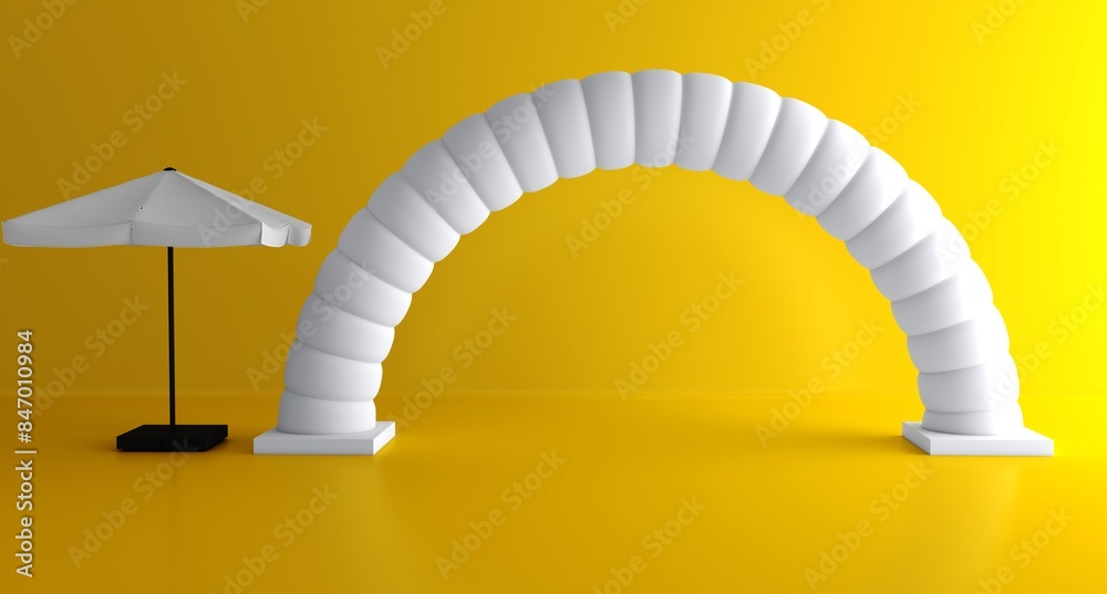 Inflatable arch, 3d rendering. Advertising arch template. Suitable for ...