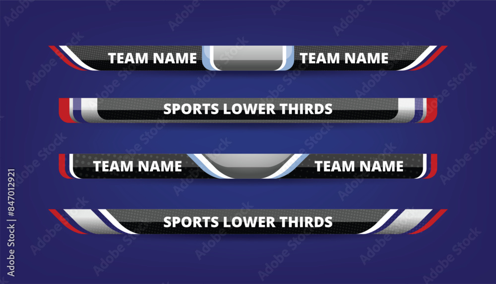 Scoreboard Broadcast Graphic and Lower Thirds Template for sport soccer ...