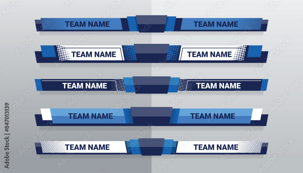 Scoreboard Broadcast Graphic and Lower Thirds Template for sport soccer ...