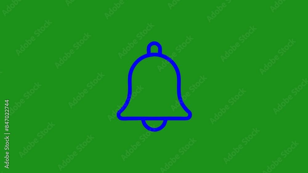 Notification Bell icon with green screen. green screen template of red ...