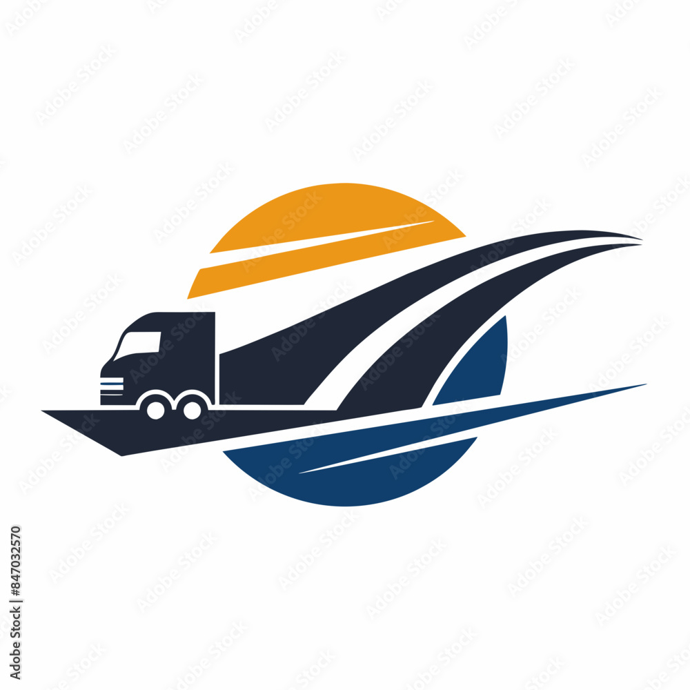 Modern Minimalist Logistics & Transportation Logo Vector Art | High ...