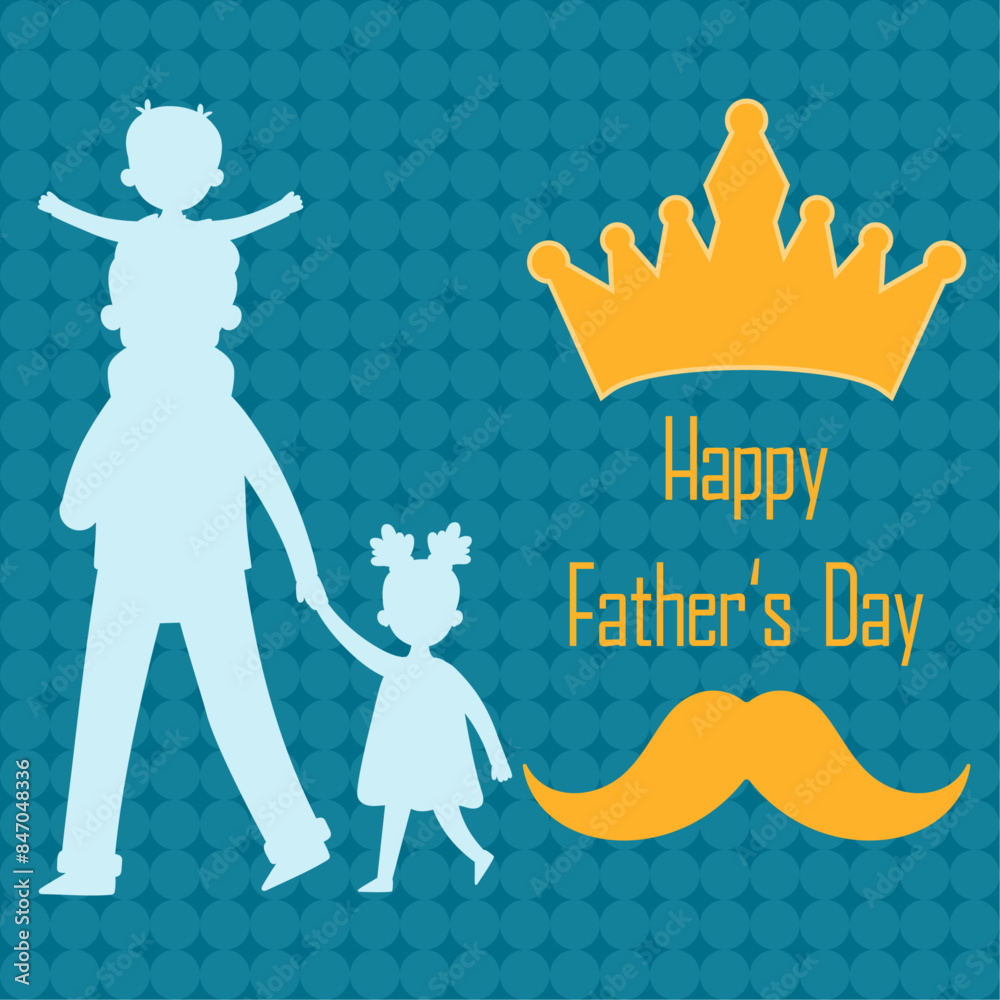 Celebrating Dads: A Charming Vector Tribute for Father's Day, Honor ...