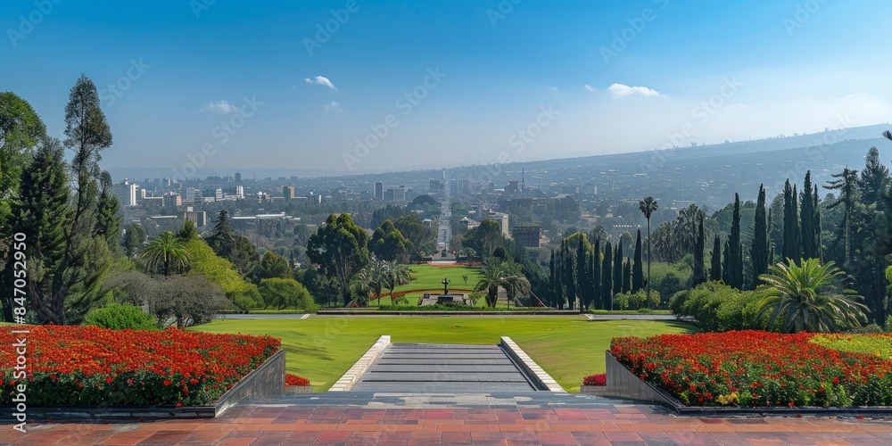Red Terror Martyrs Memorial Museum in Addis Ababa Ethiopia skyline ...