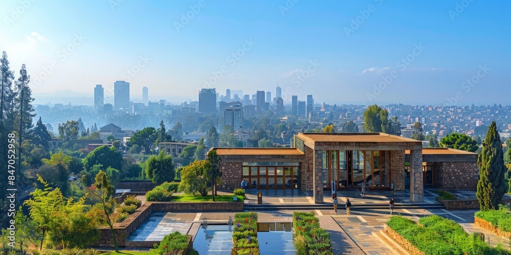 Red Terror Martyrs Memorial Museum in Addis Ababa Ethiopia skyline ...