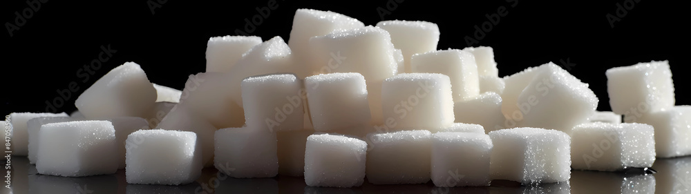 An ultra-wide display showcases a detailed close-up of a neatly stacked ...