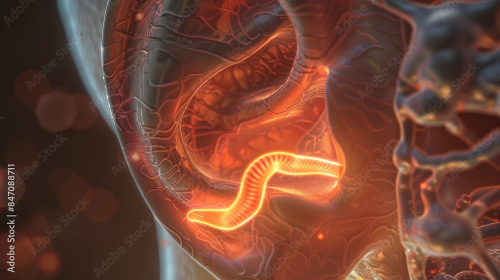 3D vestibular system, inner ear anatomy, balance function, medical ...