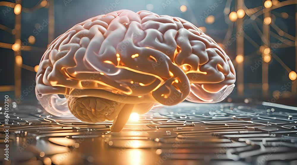 Brain anatomy. Human brain animation. Brain and psychological ...