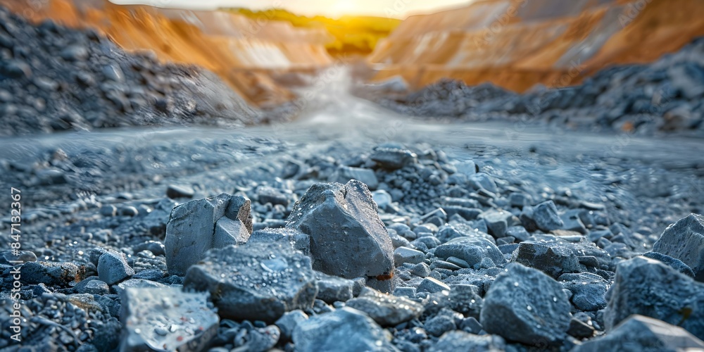 Stock photo illustrating the mineral compounds used in lithium ion ...