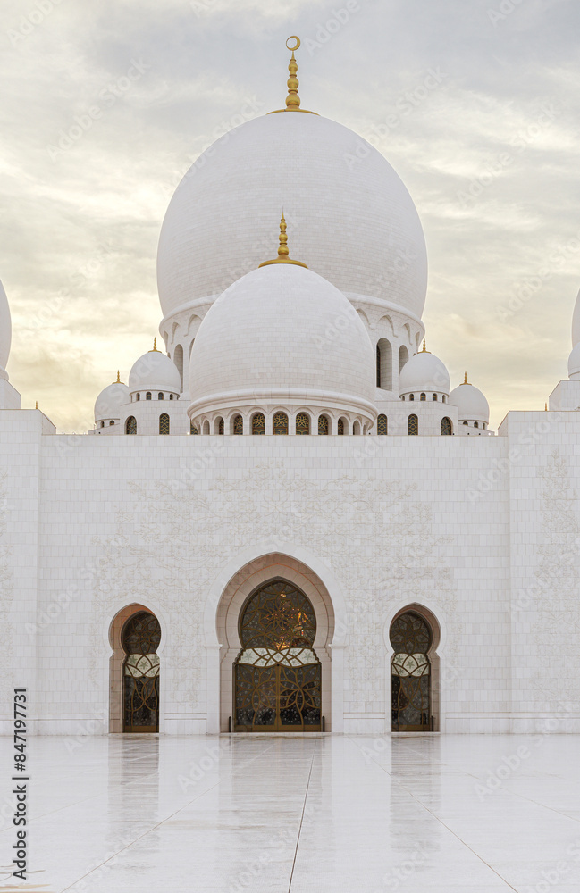 Domes of Sheikh Zayed Grand Mosque Stock Photo | Adobe Stock
