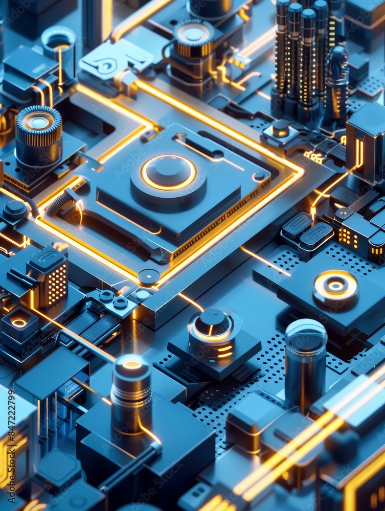 Futuristic 3D Visualization of SAP Business Automation with Cutting ...