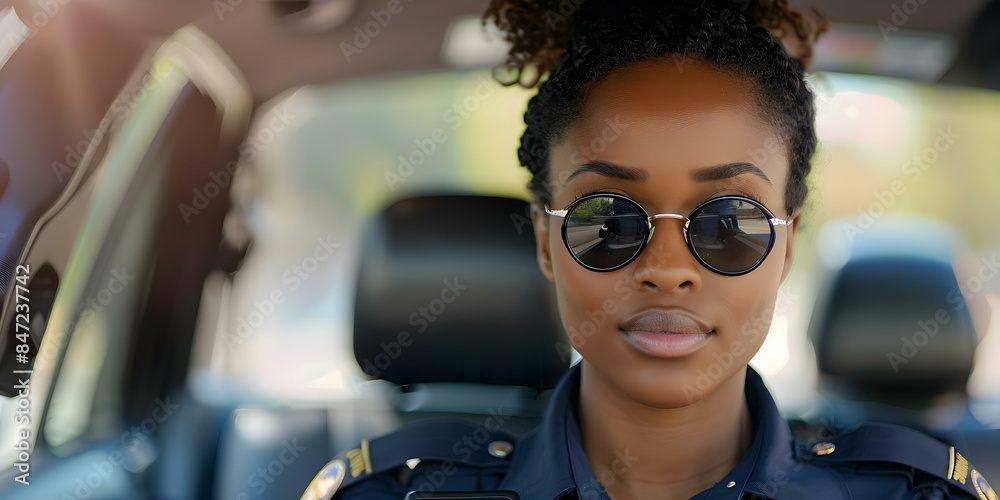 Black female police officer conducts routine traffic stop requests ...