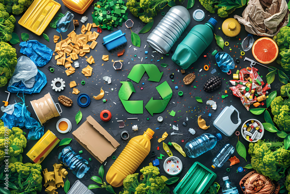 reduce waste: Reduce Reuse Recycle, Poster on waste segregation showing different types of ...