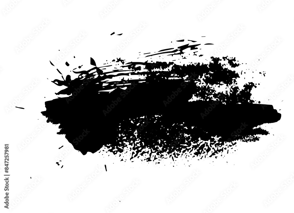 Abstract black blot object. hand drawing. Not AI, Vector illustration ...