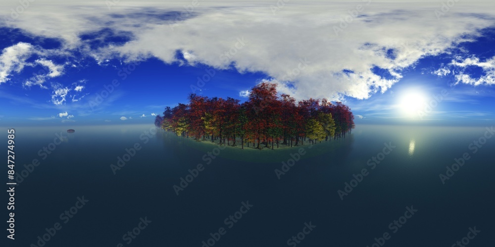 HDRI, environment map , Round panorama, spherical panorama, equidistant ...