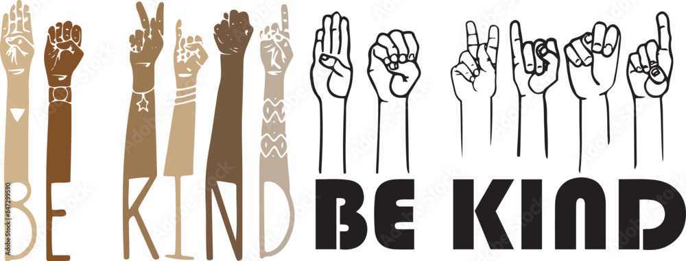 Be Kind, brown hands sign language, black lives matter, BLM justice ...