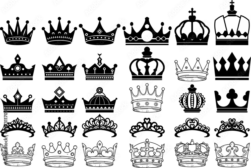 Royal Crown SVG File, King Crown SVG, Queen Crown SVG, Princess Tiara ...