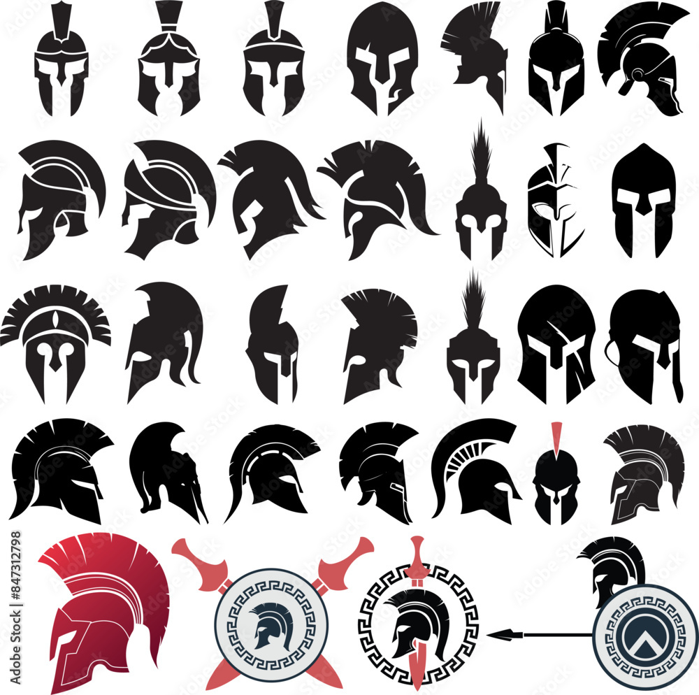 Spartan Helmet SVG Bundle, Greek Helmet svg Bundle, Spartan Warrior ...