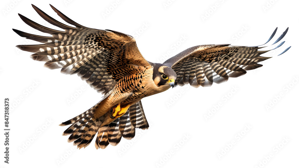 Flying hawk isolated on a transparent background, PNG, Ai Stock Photo ...