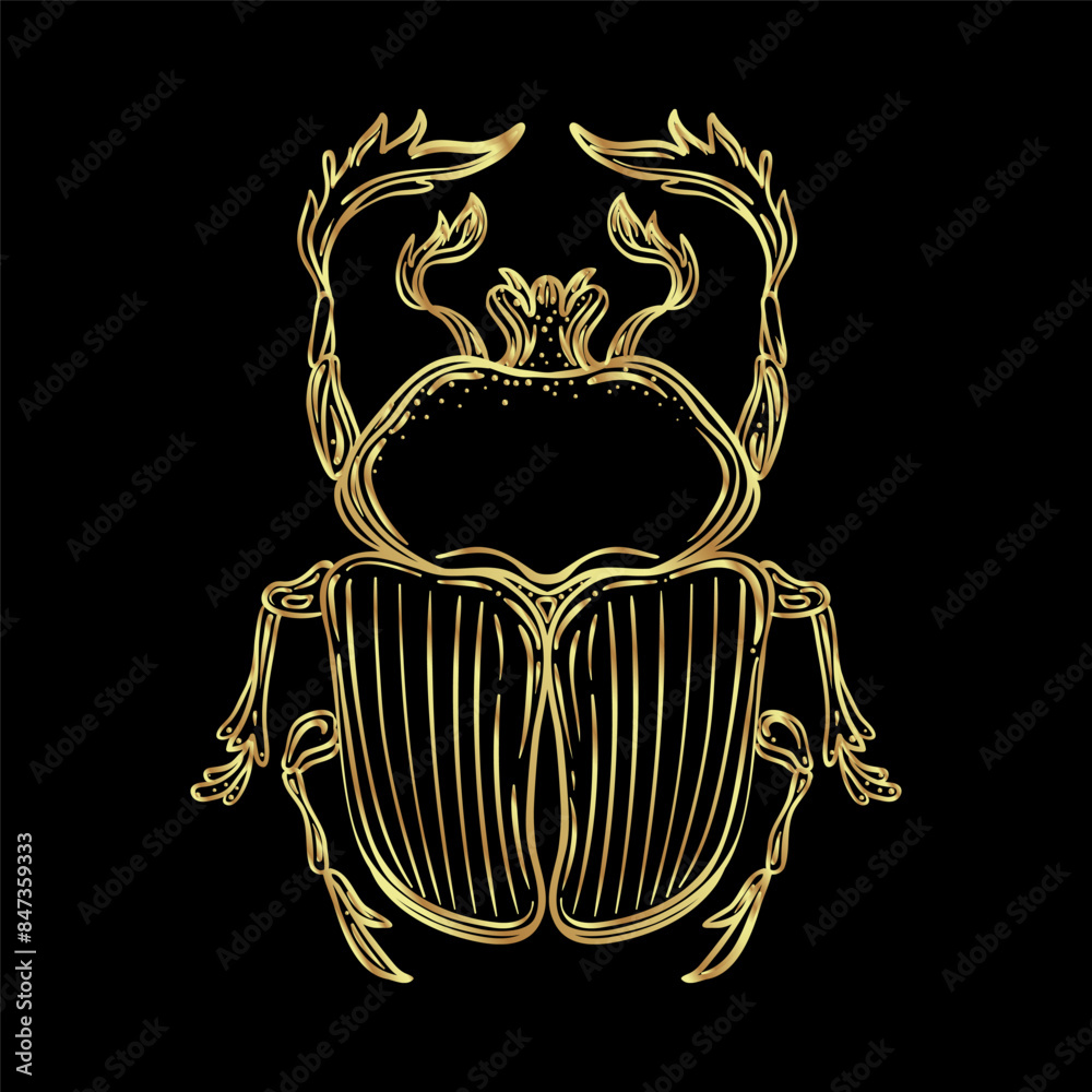 Scarabaeus sacer, Dung beetle. Sacred symbol of in ancient Egypt ...