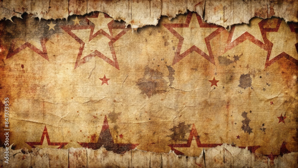 Distressed, vintage-inspired background with worn, torn paper texture ...