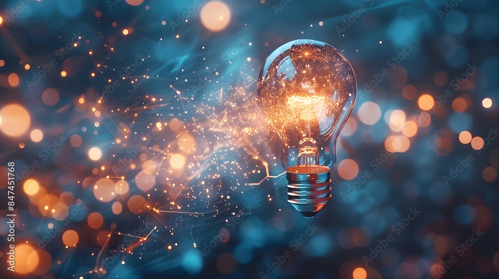 light bulb lamp tiny gold bokeh gliters Innovative product development ...