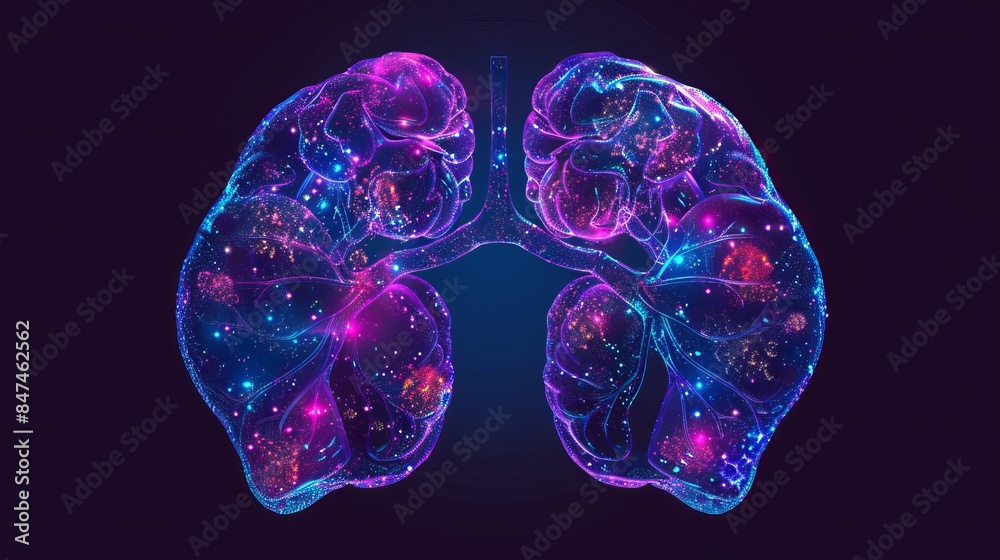 Vibrant digital illustration of neural connections in the human brain ...