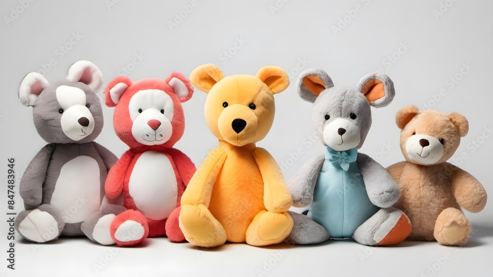 collection of teddy bears with different fur textures, colors, and ...