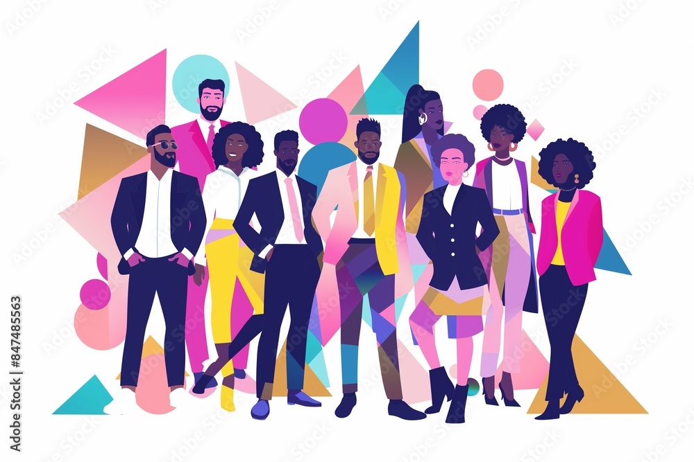 Diversity and Inclusion Illustration Depicting Diverse Business People ...