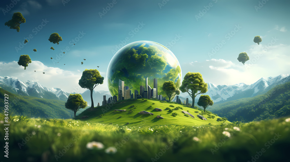World environment day concept Stock Illustration | Adobe Stock