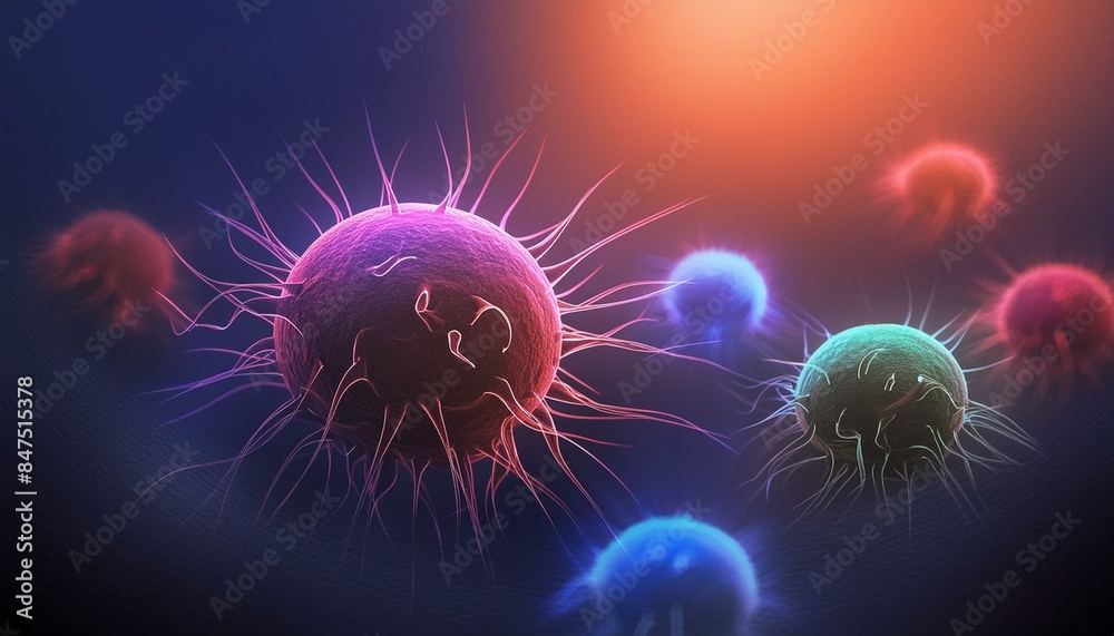 The careful attention to detail in the depiction of the germs ensures ...