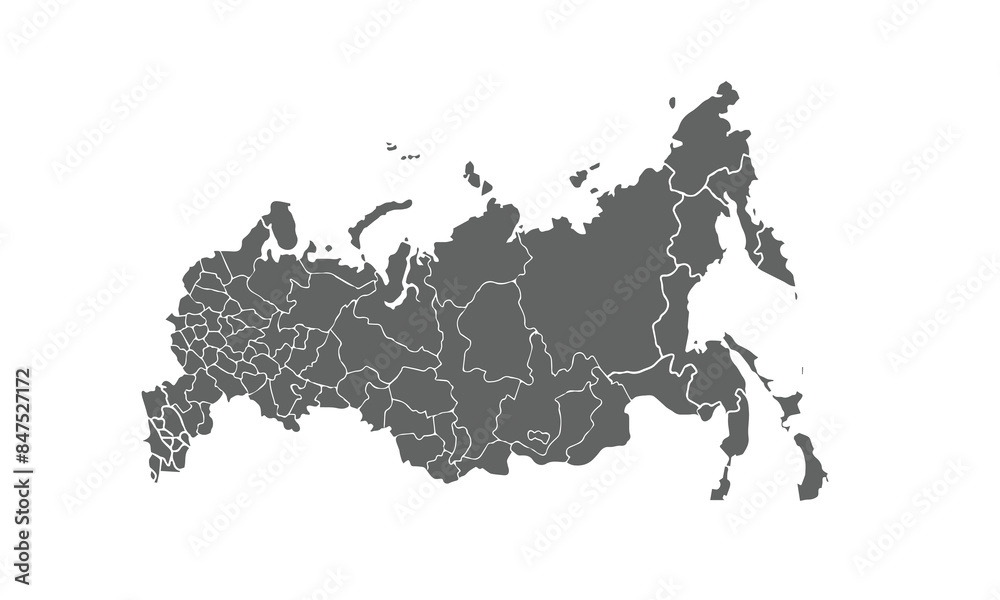 Russian map isolated on white background. for website layouts ...
