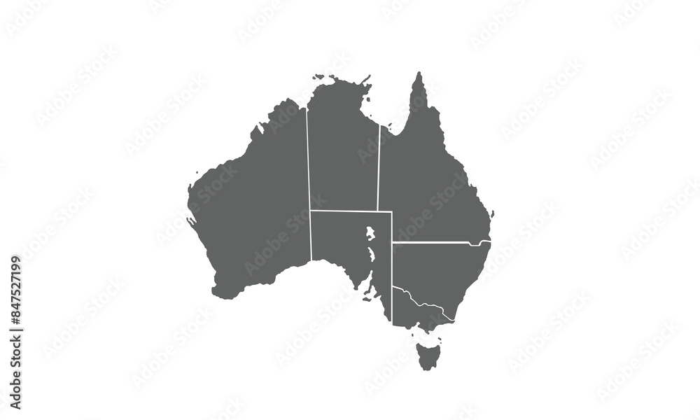 Australia map isolated on white background. for website layouts ...