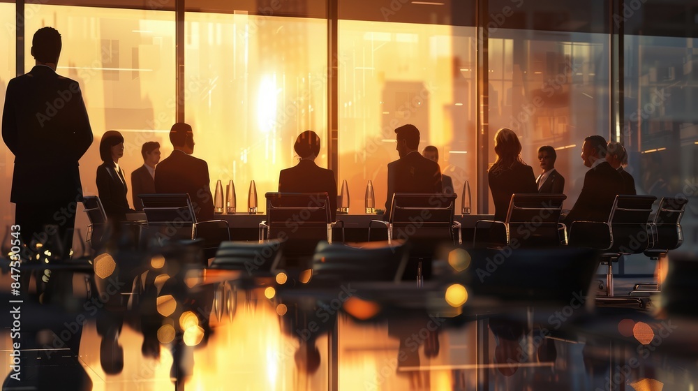 The photo shows a group of people in a meeting. The candidate is ...